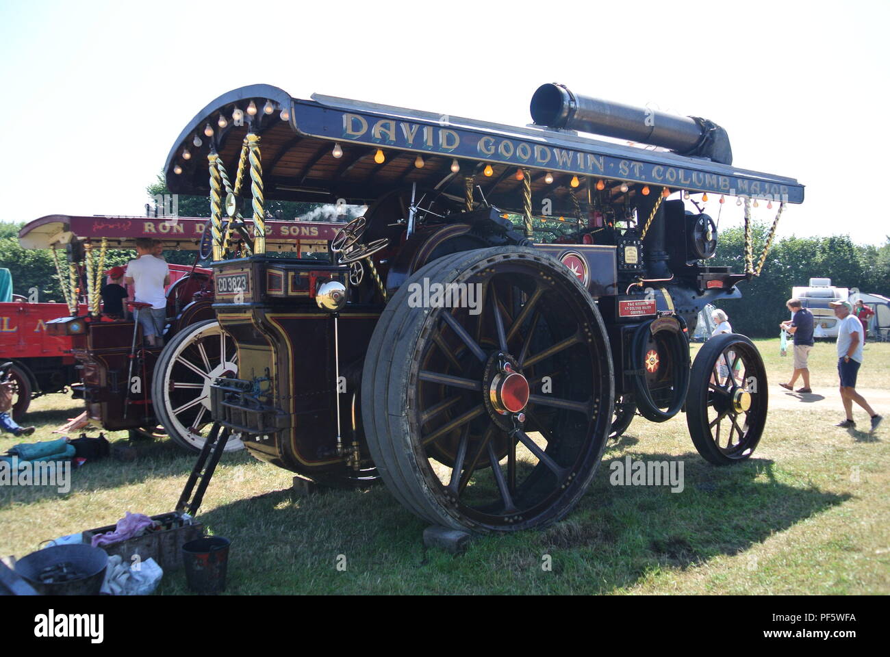 a 1915 Burrell 3-speed DCC Showman's Road Loco "Earl Kitchener" parked ...