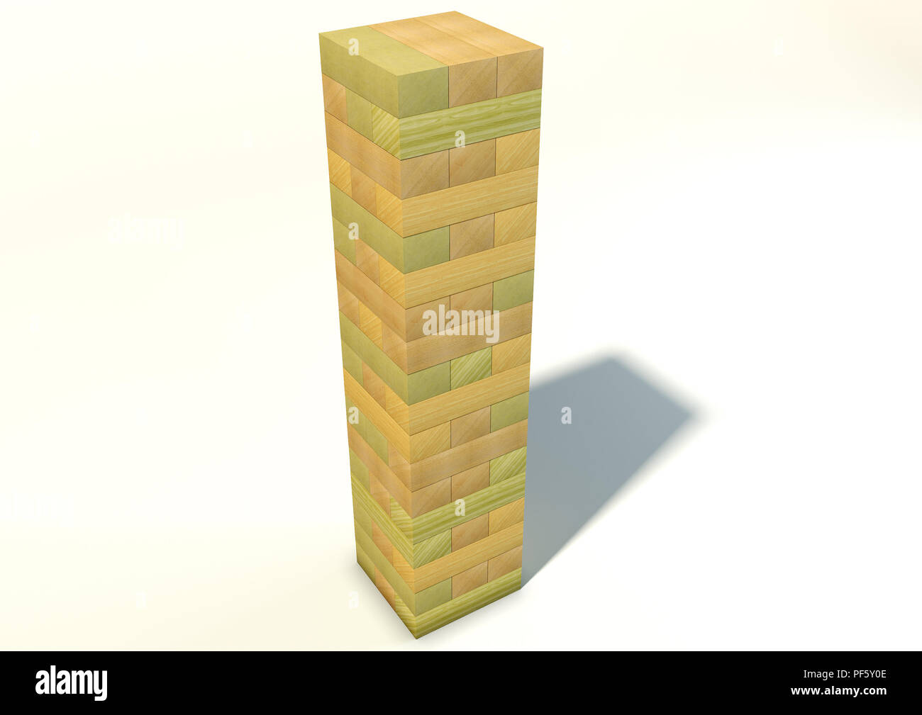 A 3d illustration of wood tumbling tower Stock Photo - Alamy