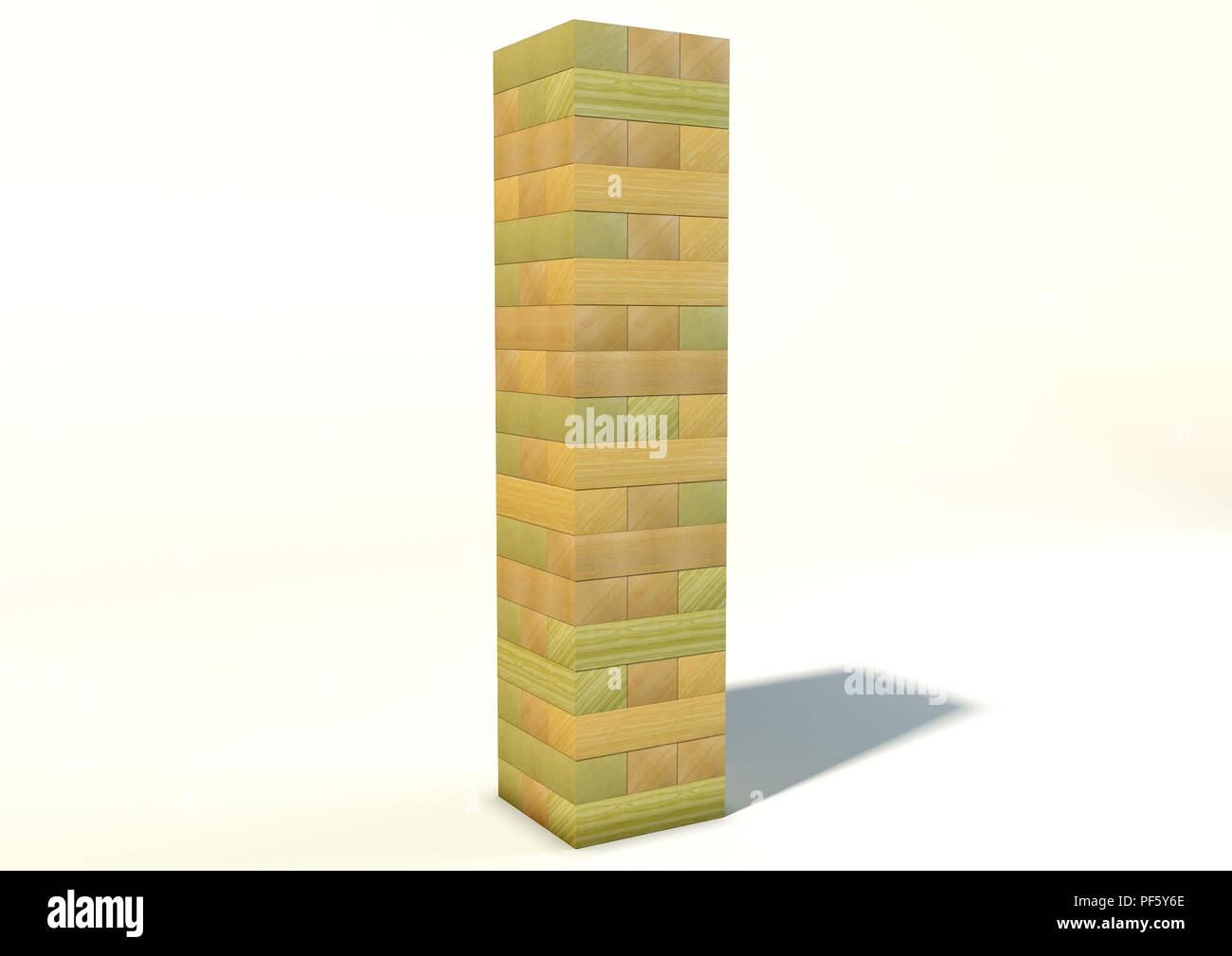 A 3d illustration of wood tumbling tower Stock Photo - Alamy
