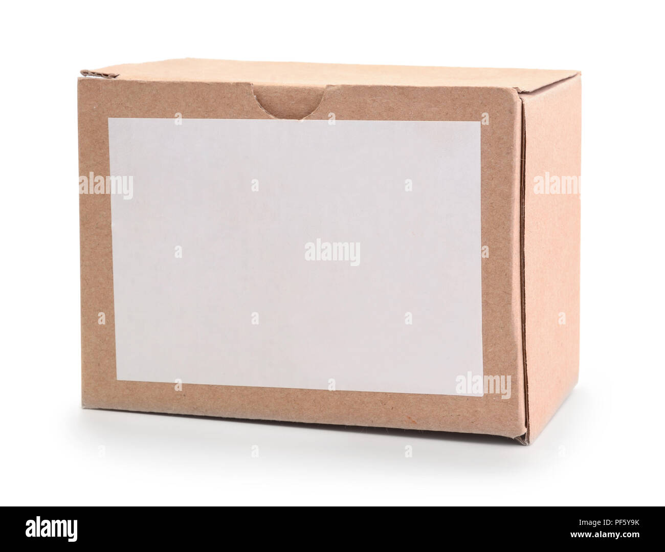 Closed cardboard box isolated on white background Stock Photo - Alamy