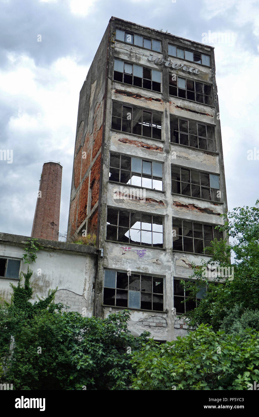 Old chemical factory from the Communist era, Kotor, Montenegro Stock ...