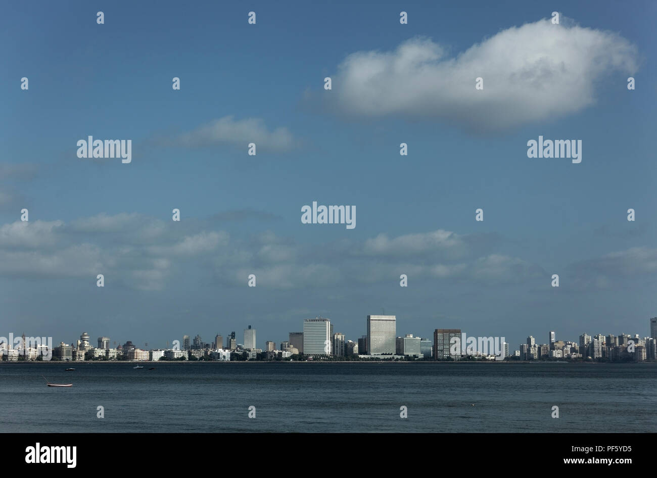 View of Nariman Point skyline from Marine Drive, Mumbai, Maharashtra ...
