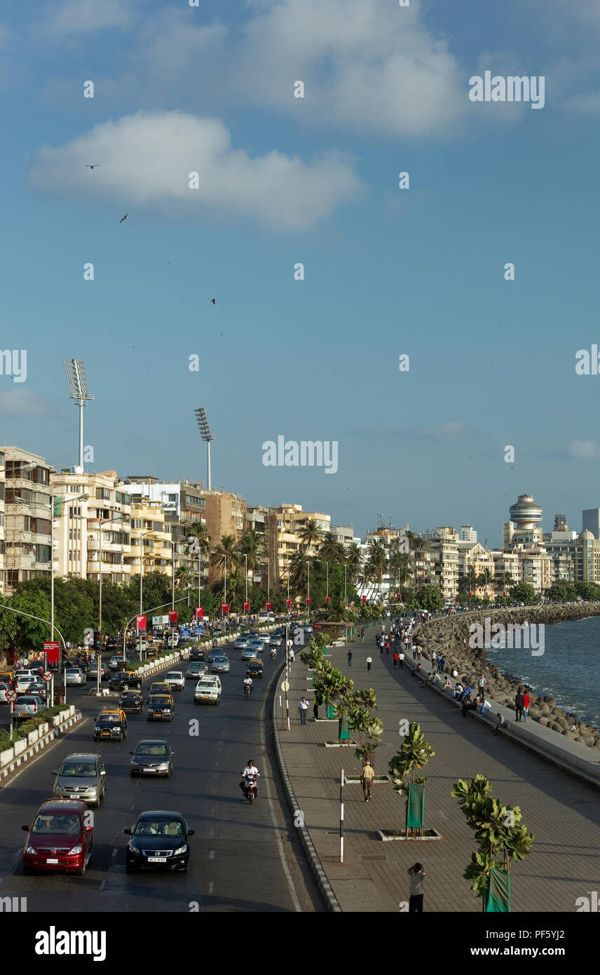 View of Nariman Point skyline from Marine Drive, Mumbai, Maharashtra ...