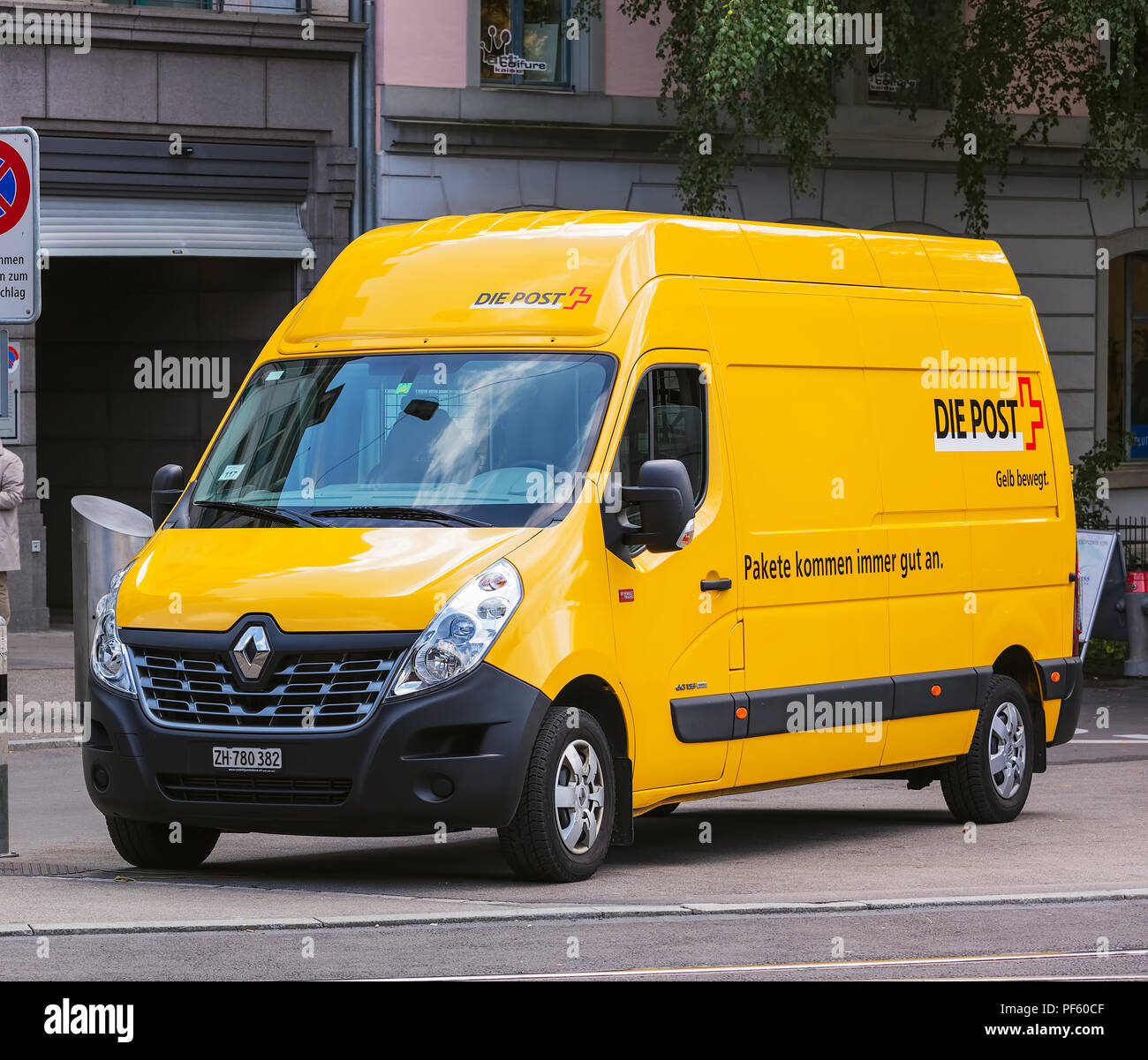 Swiss post van hi-res stock photography and images - Alamy