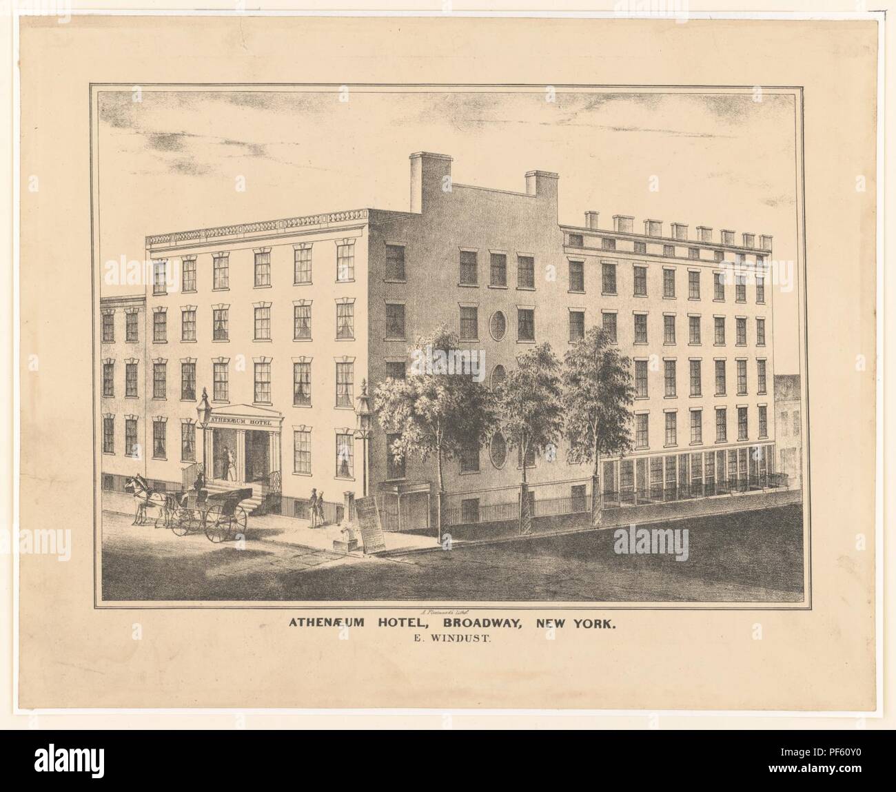 Athenaeum hotel, Broadway, New York., E. Windust Stock Photo - Alamy