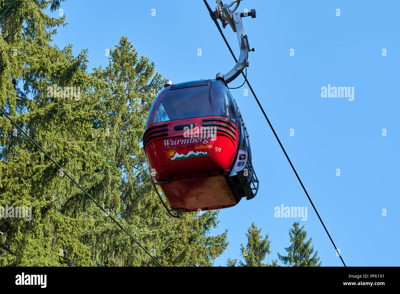Cable car at Wurmberg in the Harz National Park in Braunlage Stock ...