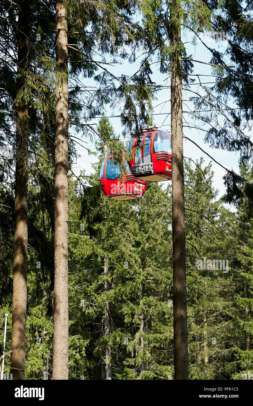 Cable car at Wurmberg in the Harz National Park in Braunlage Stock ...