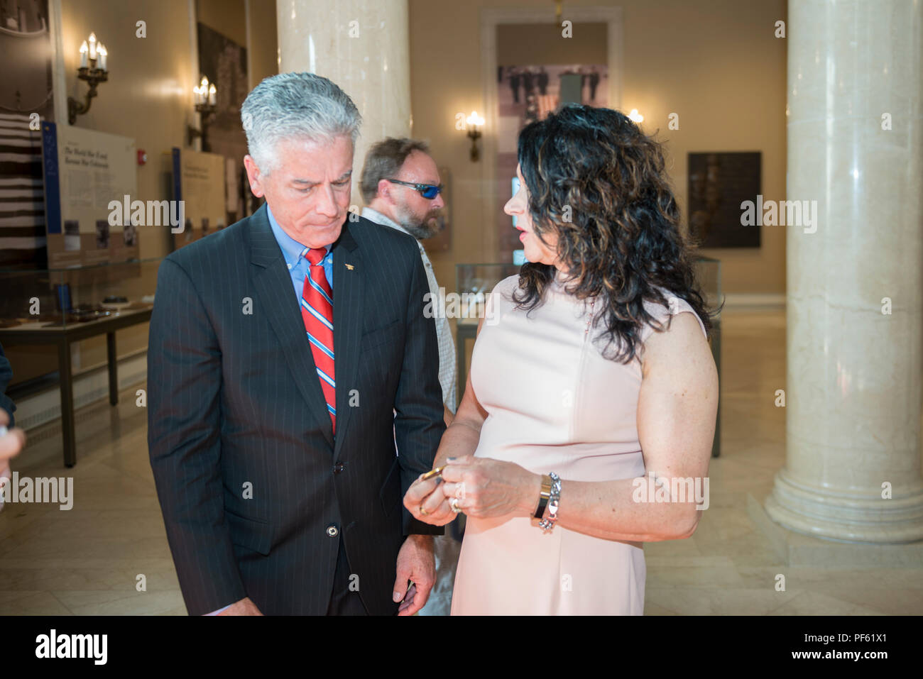 Karen Durham-Aguilera (right), executive director, Army National ...