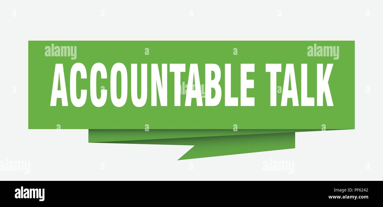 accountable talk sign. accountable talk paper origami speech bubble ...