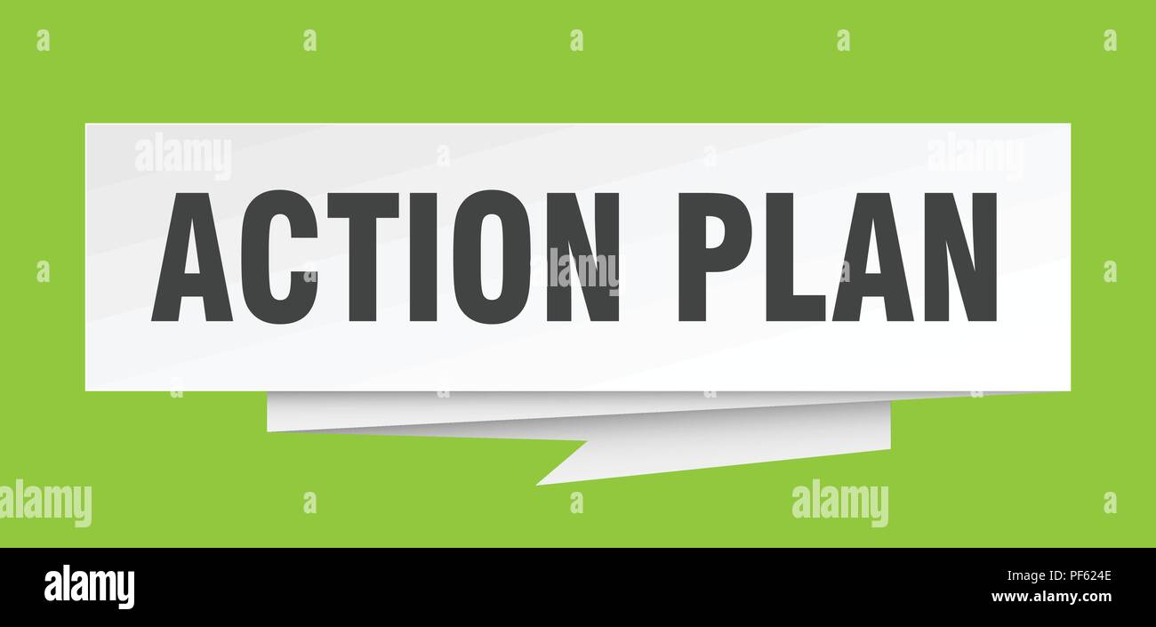 action plan sign. action plan paper origami speech bubble. action plan ...