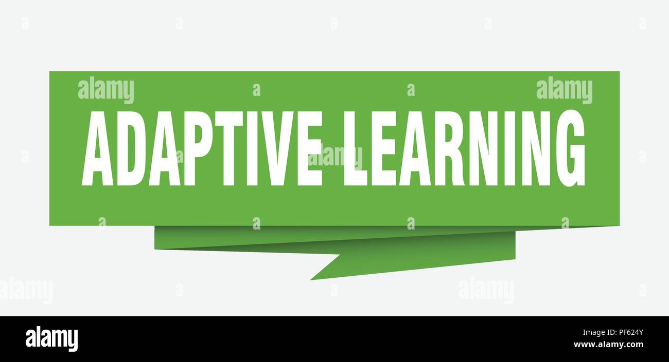 adaptive learning sign. adaptive learning paper origami speech bubble ...