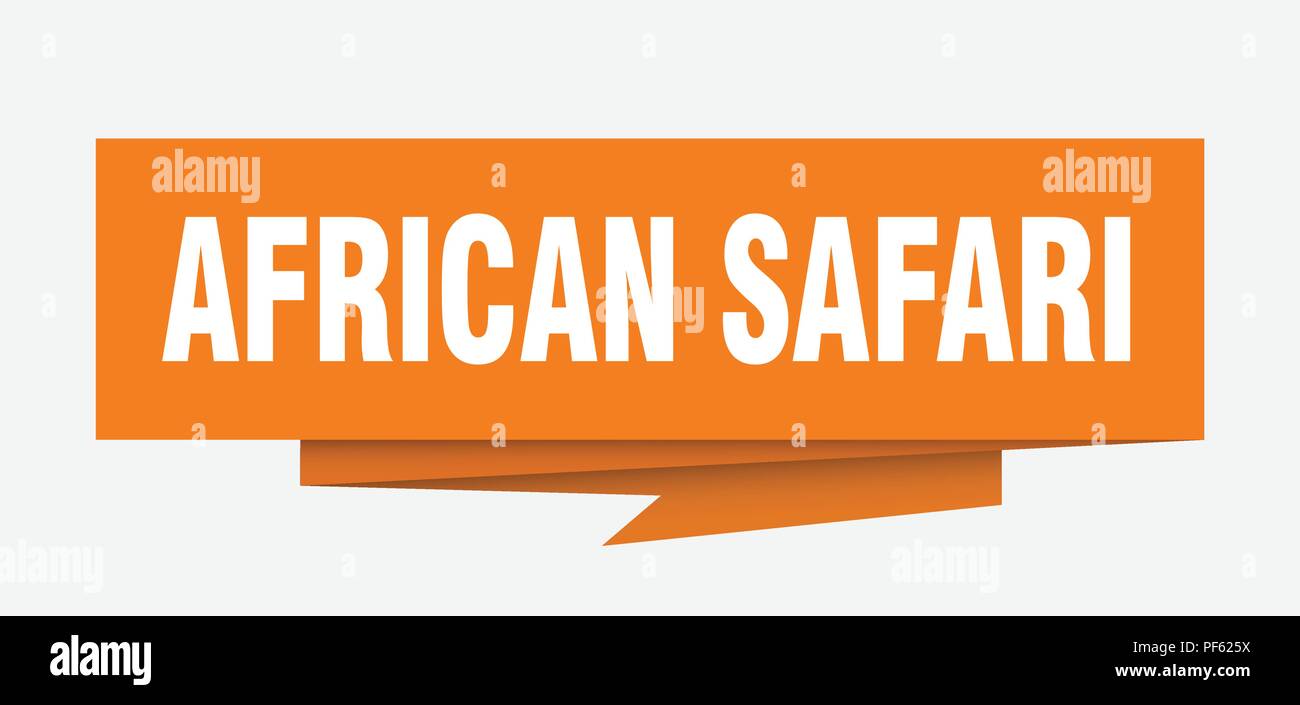 african safari sign. african safari paper origami speech bubble ...