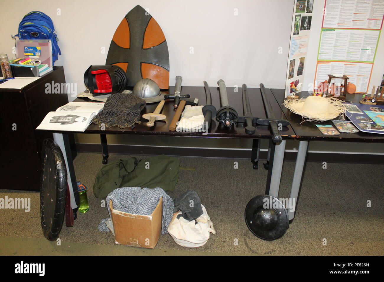 On display were a collection of plastic, and safer for an office ...