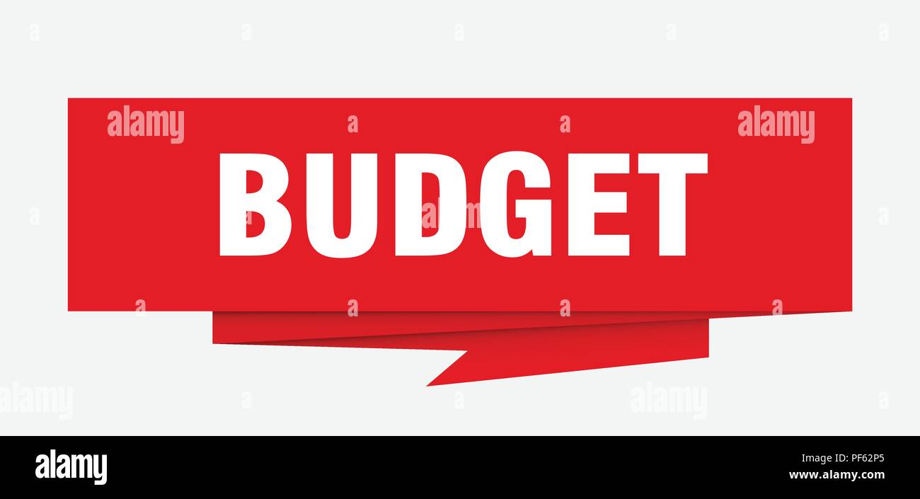 budget sign. budget paper origami speech bubble. budget tag. budget ...