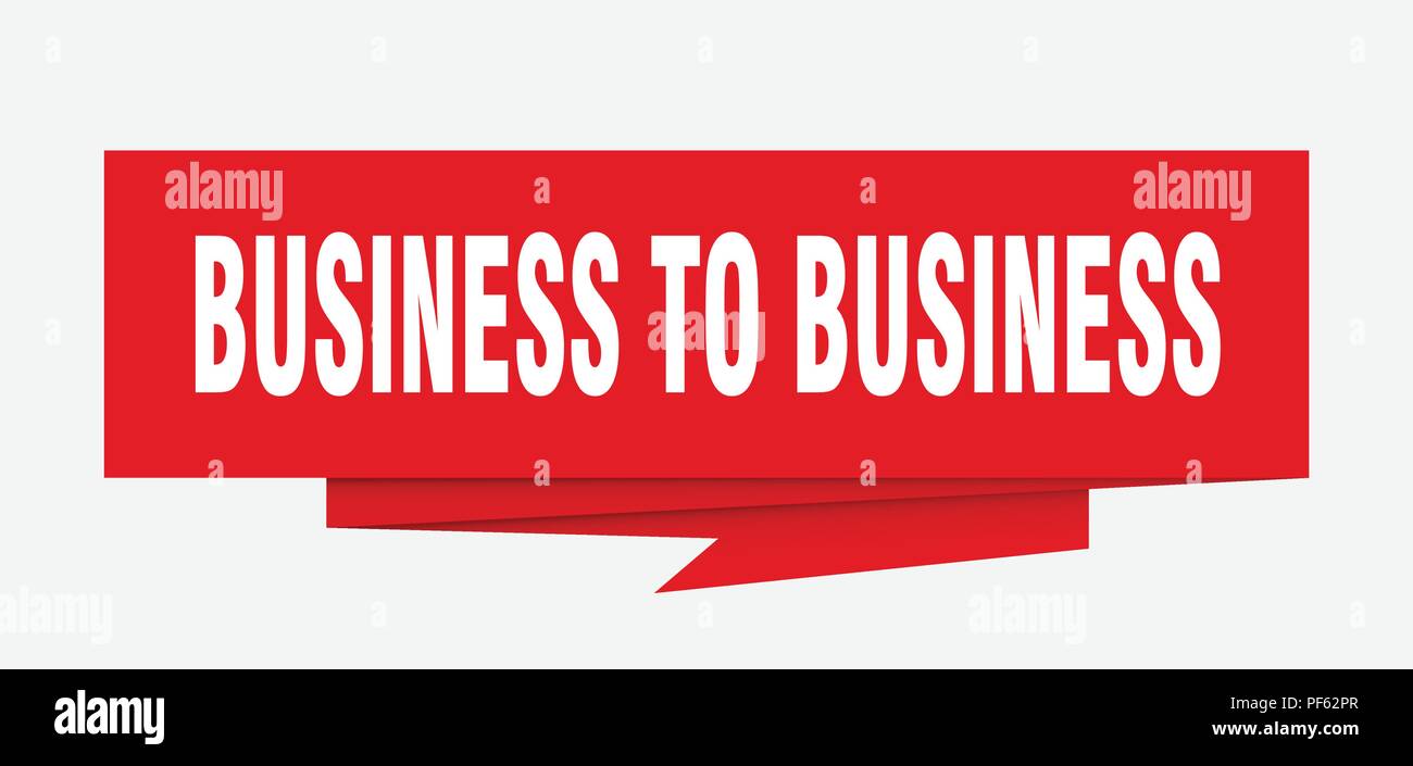 business to business sign. business to business paper origami speech ...