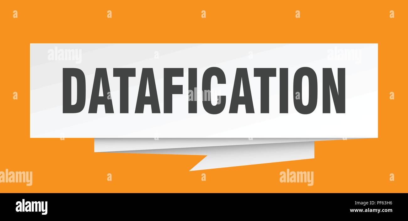 datafication sign. datafication paper origami speech bubble ...