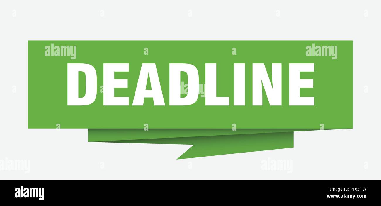 deadline sign. deadline paper origami speech bubble. deadline tag ...