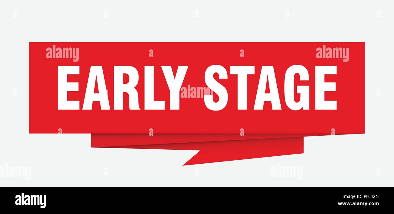 early stage sign. early stage paper origami speech bubble. early stage ...