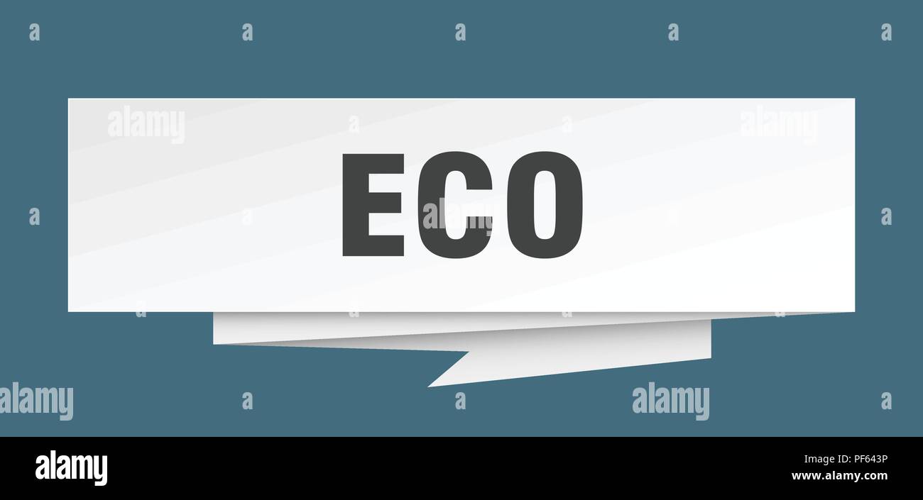 eco sign. eco paper origami speech bubble. eco tag. eco banner Stock Vector Image & Art - Alamy