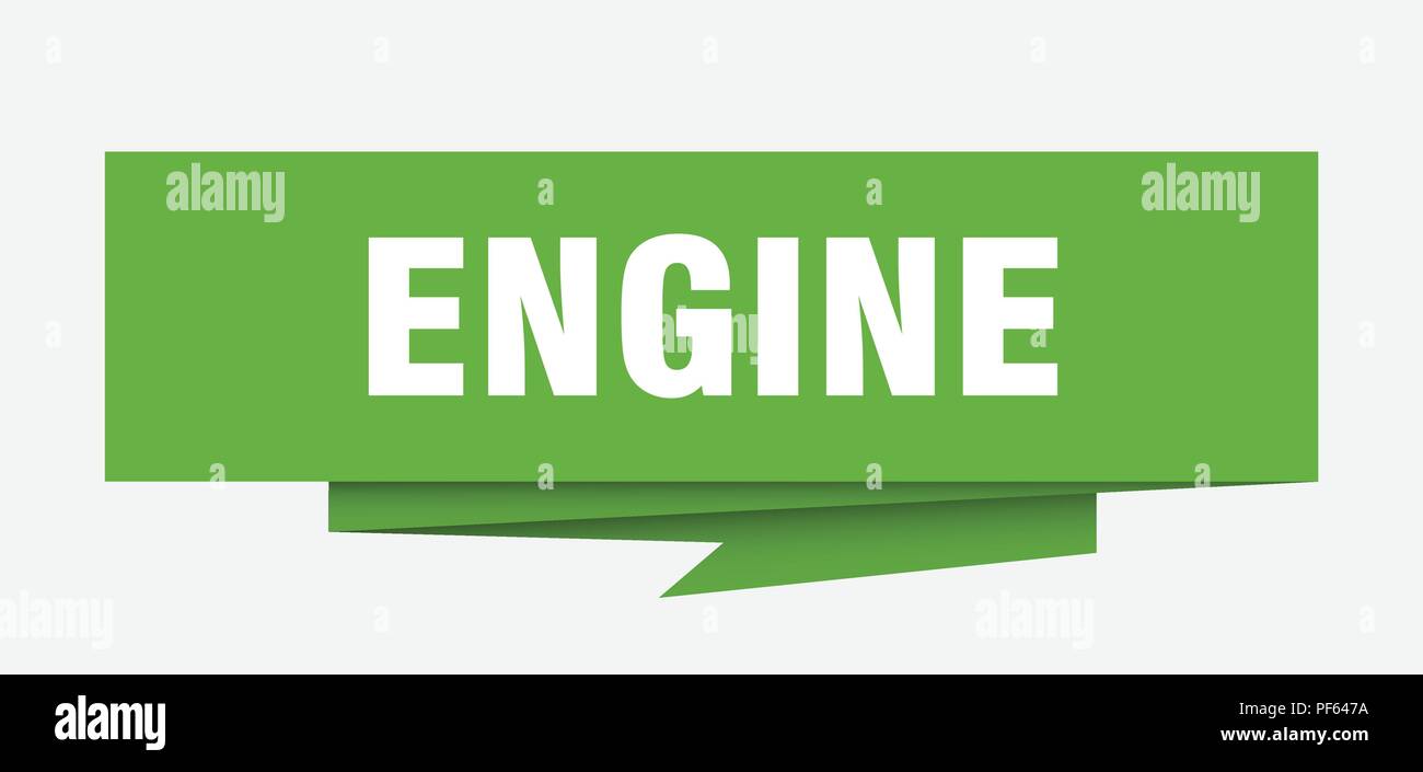 engine sign. engine paper origami speech bubble. engine tag. engine ...
