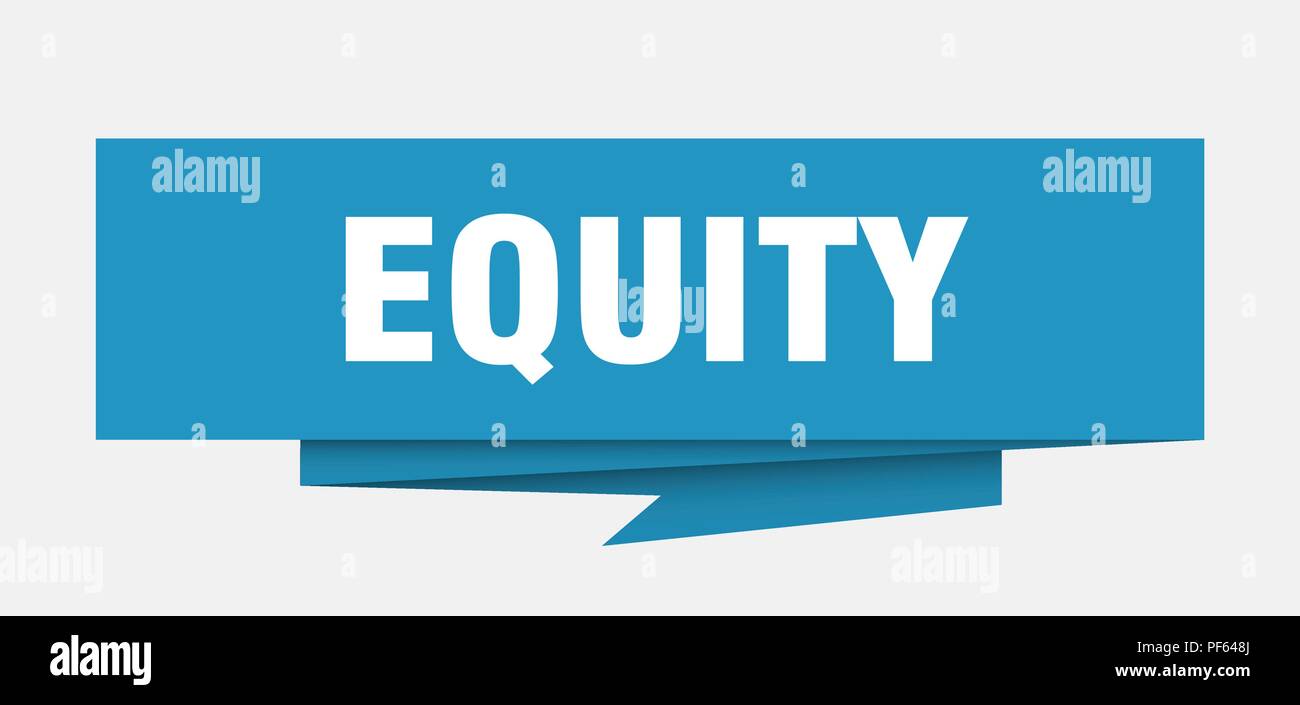 equity sign. equity paper origami speech bubble. equity tag. equity ...
