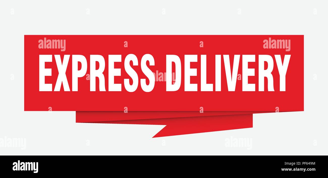 express delivery sign. express delivery paper origami speech bubble ...