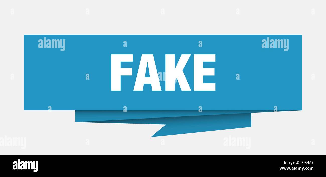fake sign. fake paper origami speech bubble. fake tag. fake banner ...