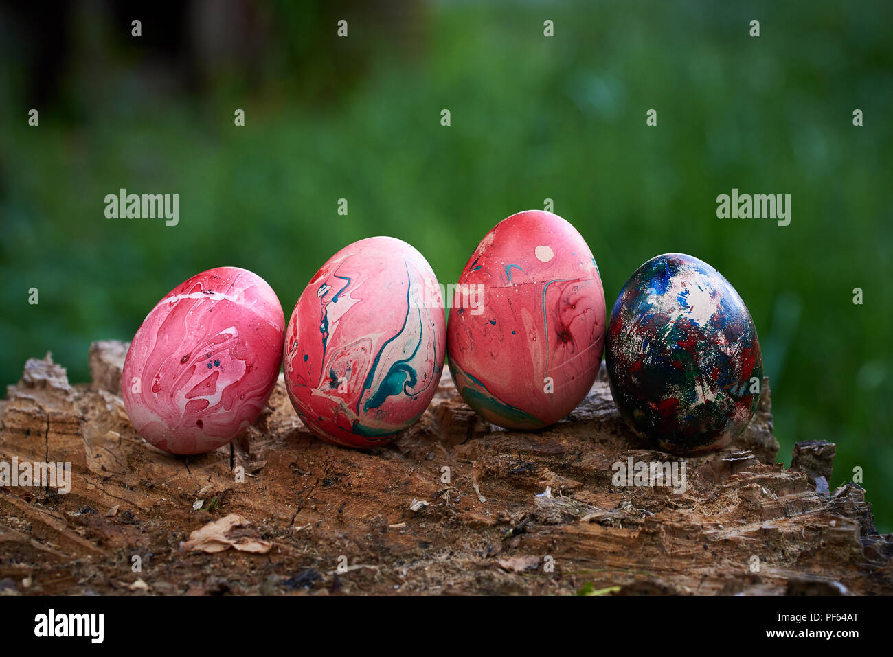 Marmorate Easter eggs Stock Photo - Alamy