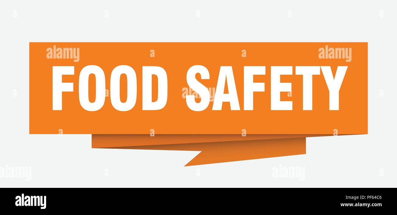food safety sign. food safety paper origami speech bubble. food safety ...