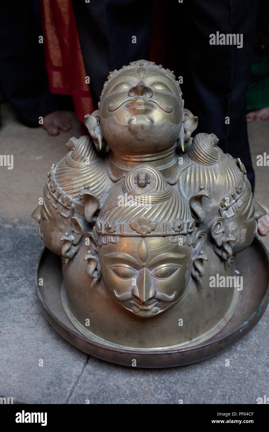 Interior of old heritage architectural structure called Wada of Nana ...