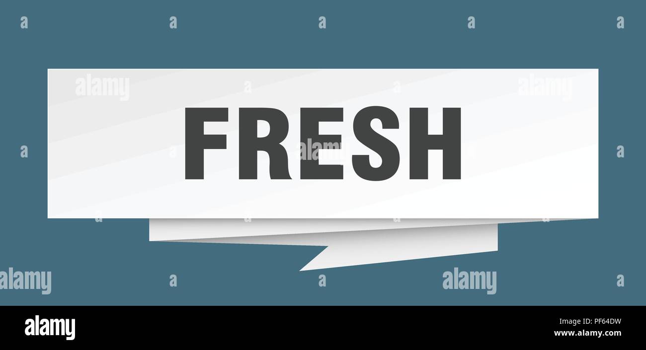 fresh sign. fresh paper origami speech bubble. fresh tag. fresh banner ...