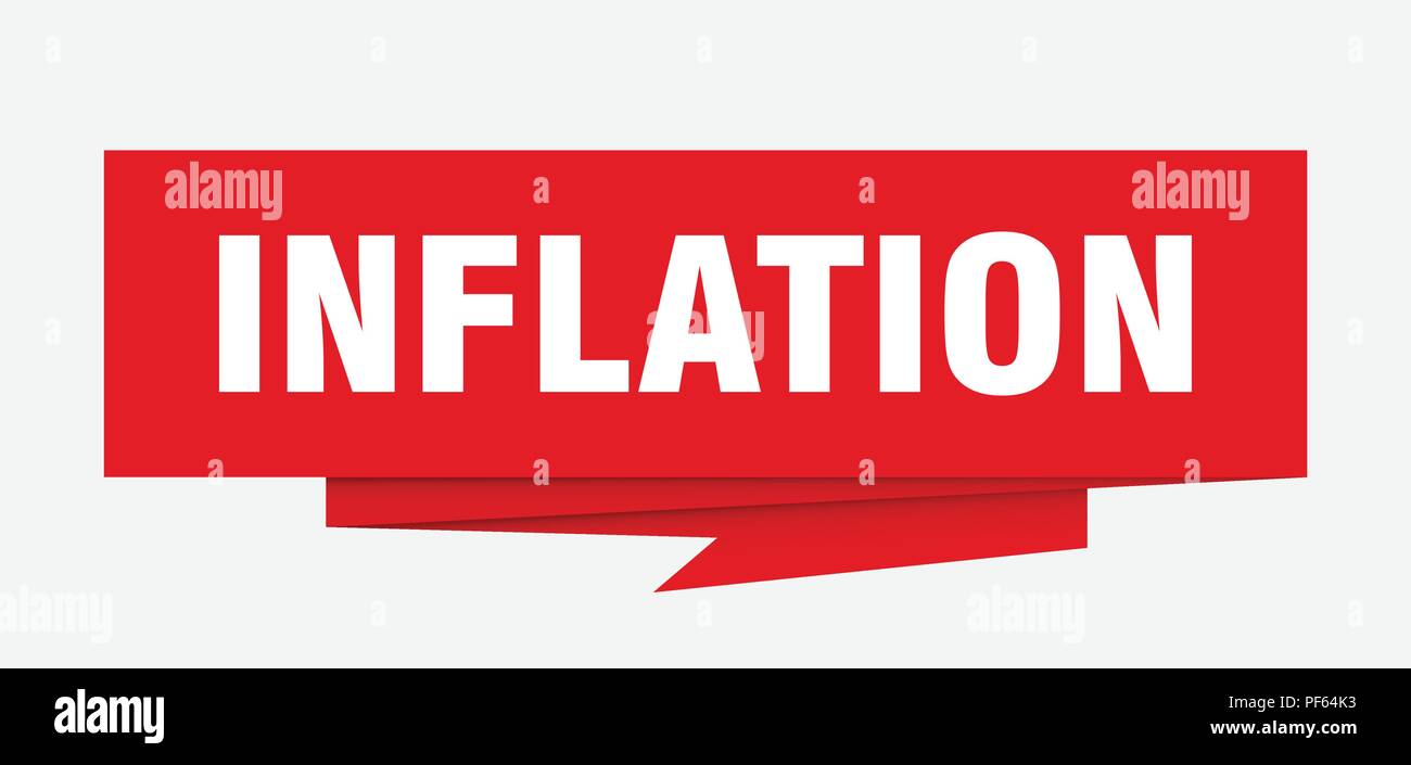 inflation sign. inflation paper origami speech bubble. inflation tag ...
