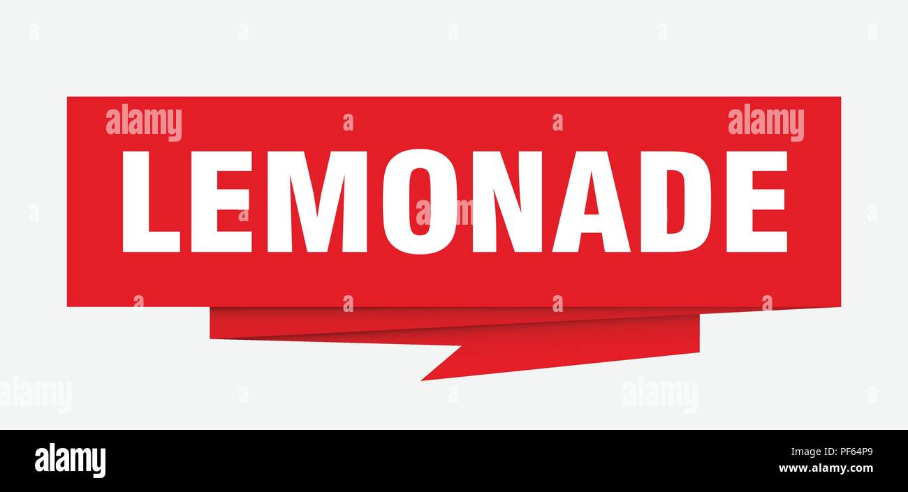 lemonade sign. lemonade paper origami speech bubble. lemonade tag ...