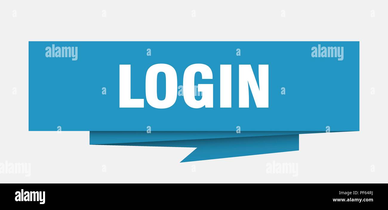 login sign. login paper origami speech bubble. login tag. login banner ...