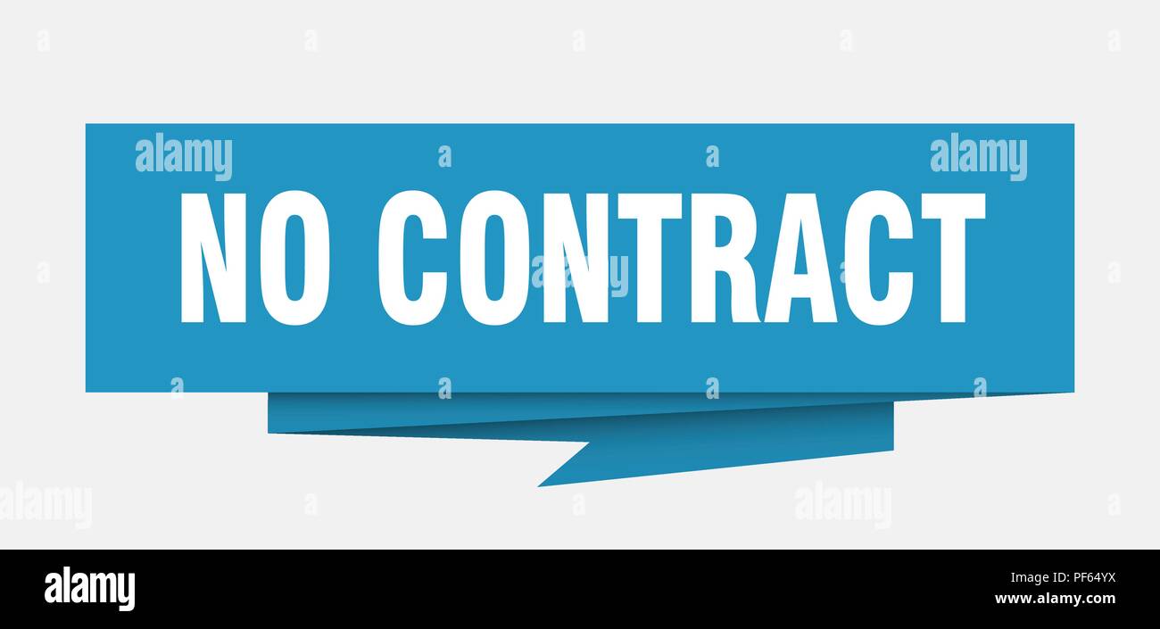 no contract sign. no contract paper origami speech bubble. no contract ...