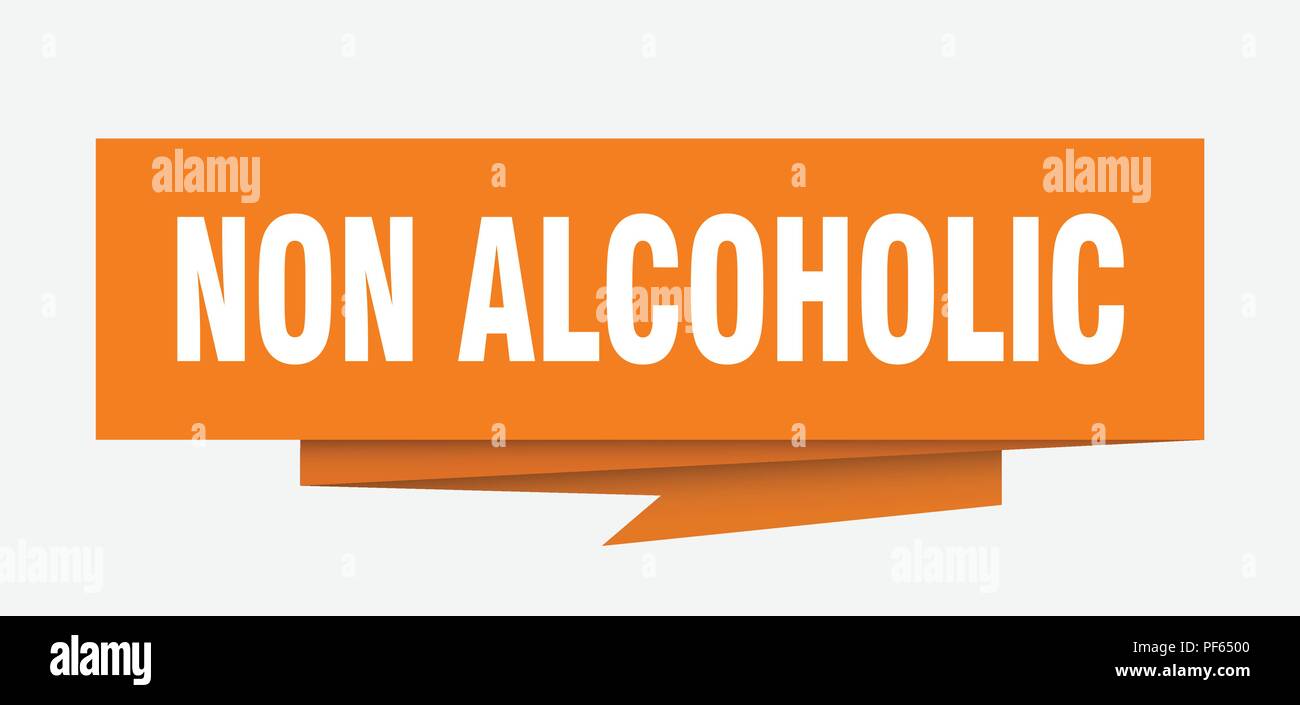 non alcoholic sign. non alcoholic paper origami speech bubble. non ...