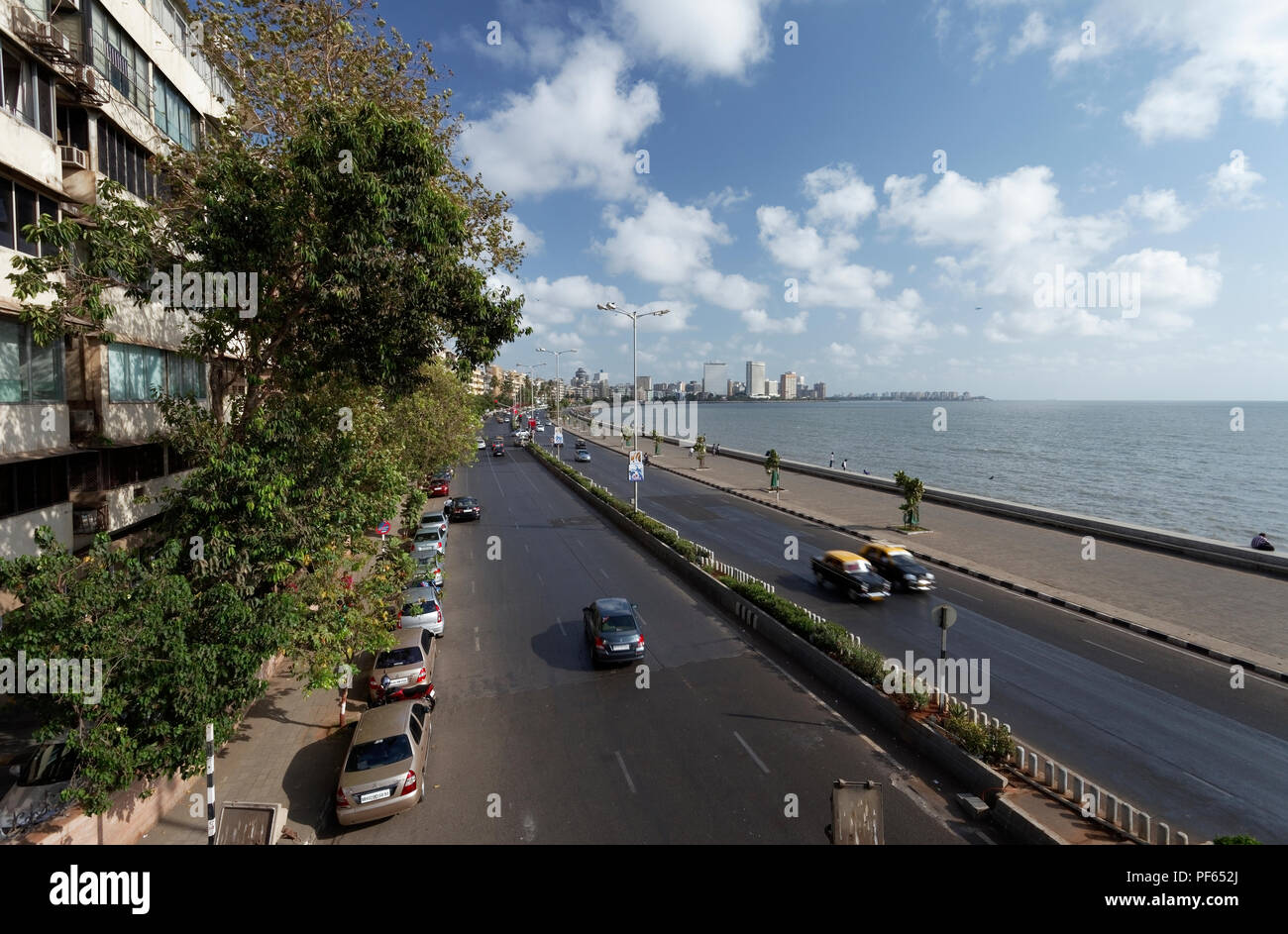 View of Nariman Point skyline from Marine Drive, Mumbai, Maharashtra ...