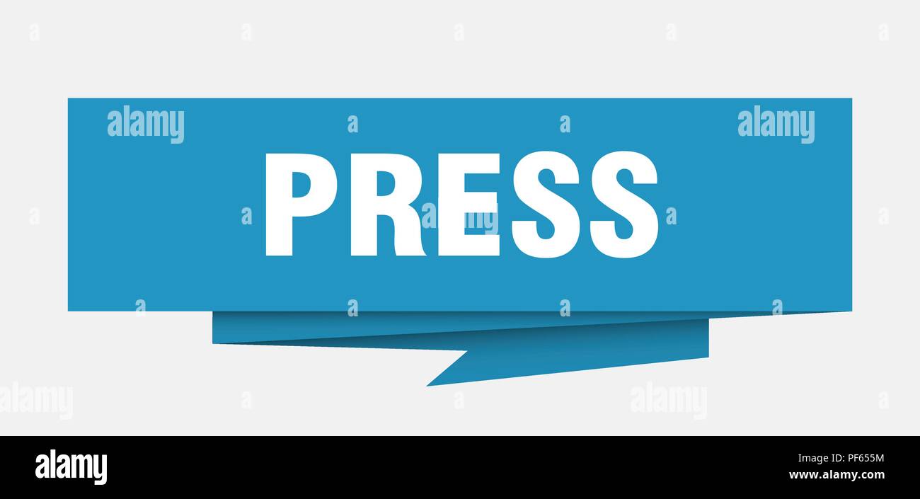 press sign. press paper origami speech bubble. press tag. press banner ...