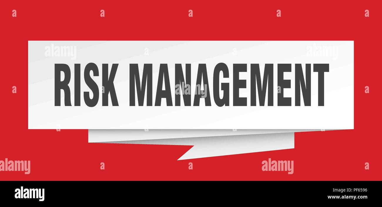 risk management sign. risk management paper origami speech bubble. risk ...