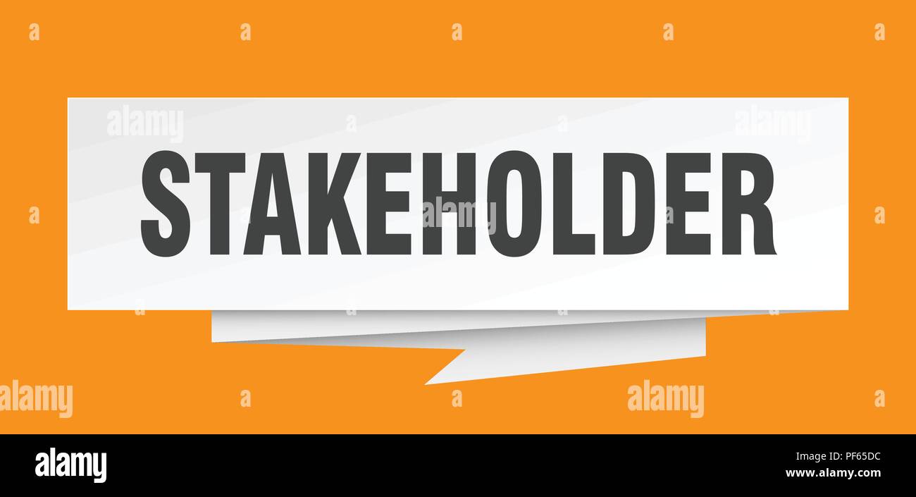stakeholder sign. stakeholder paper origami speech bubble. stakeholder ...