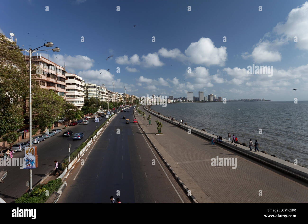 View of Nariman Point skyline from Marine Drive, Mumbai, Maharashtra ...