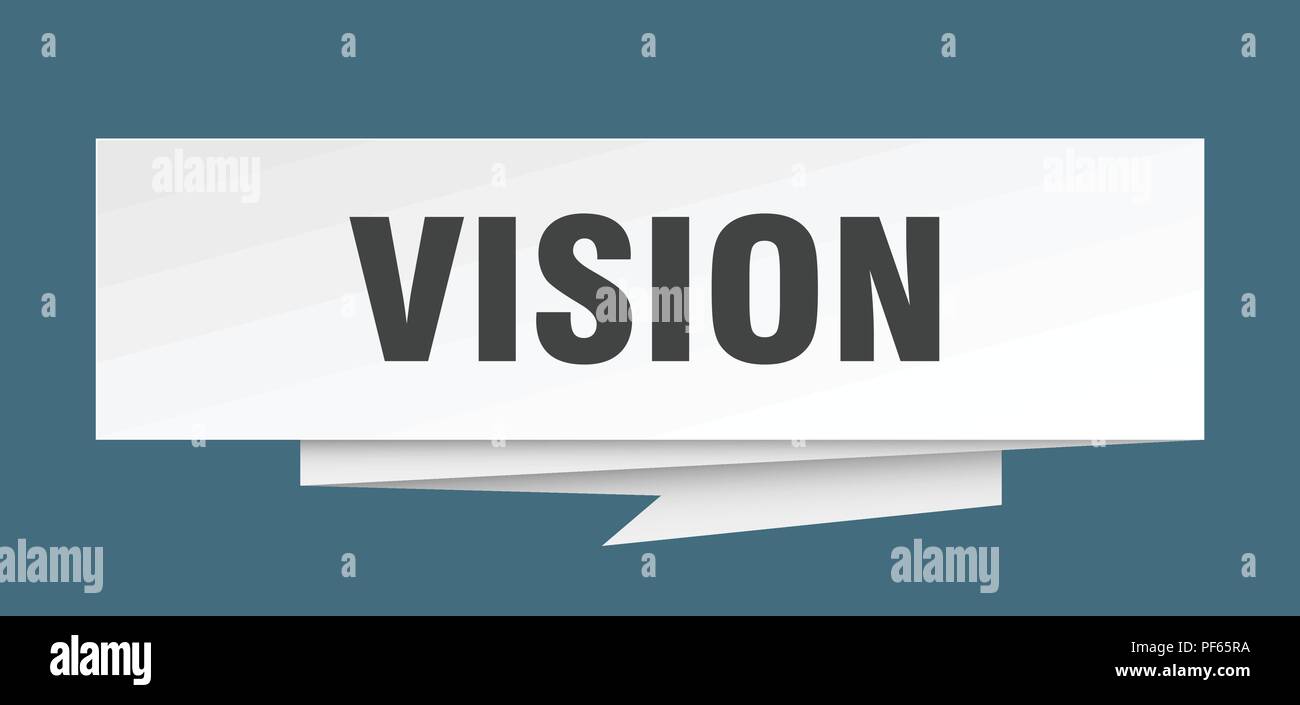 vision sign. vision paper origami speech bubble. vision tag. vision ...