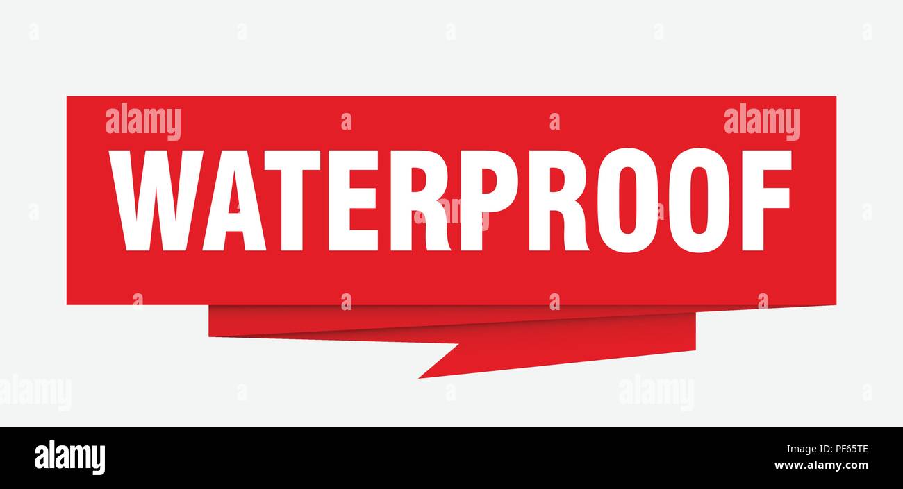 waterproof sign. waterproof paper origami speech bubble. waterproof tag ...