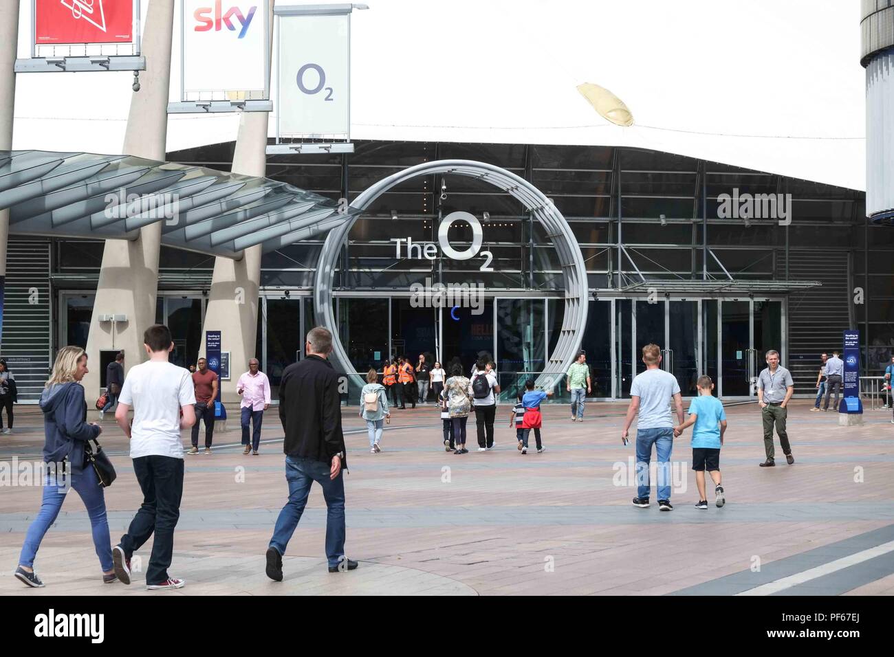 O2 arena main entrance Stock Photo - Alamy