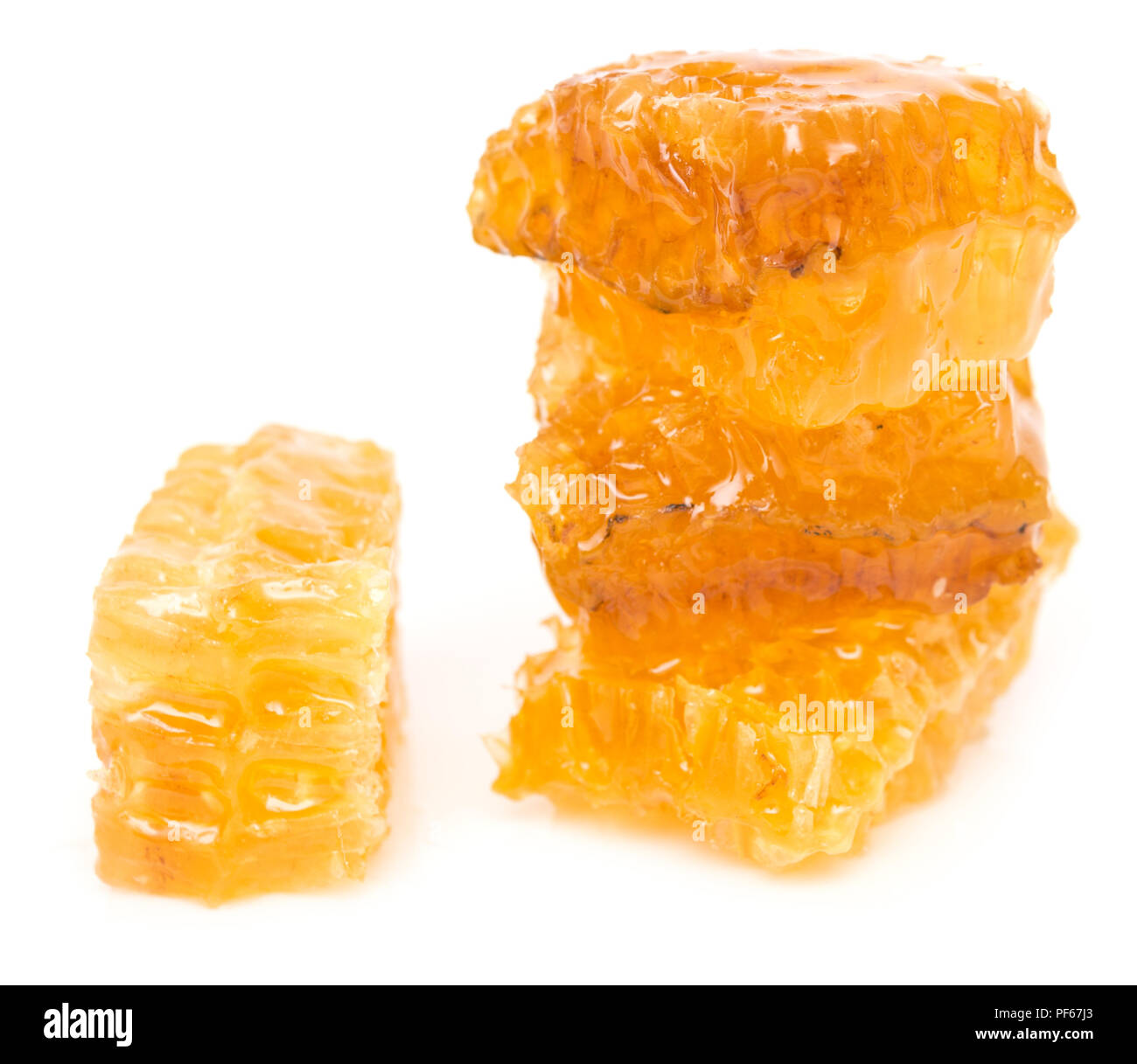 Honeycomb isolated on white background Stock Photo - Alamy