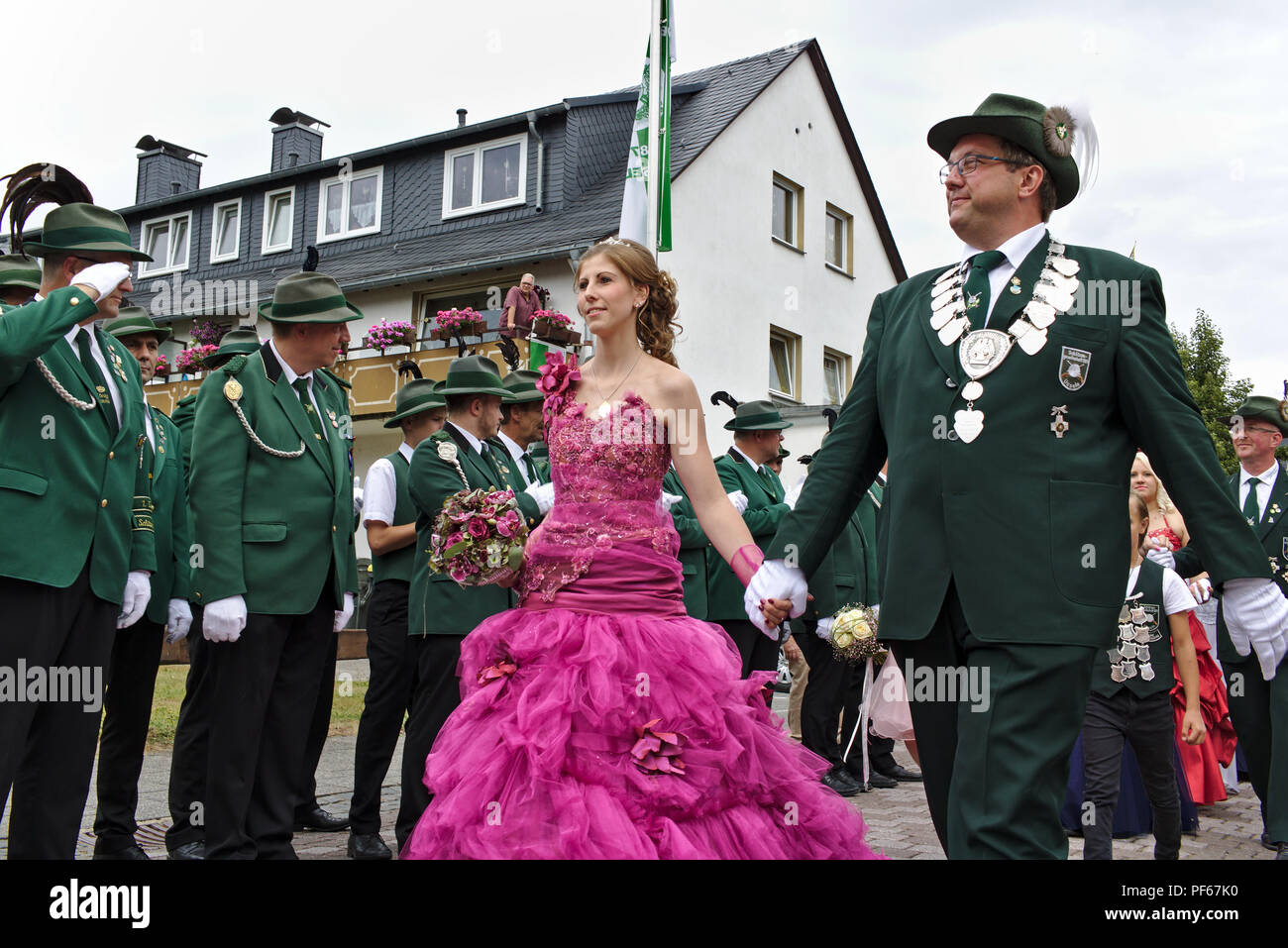 Usseln, Germany - July 29th, 2018 - The winner of the shooting ...