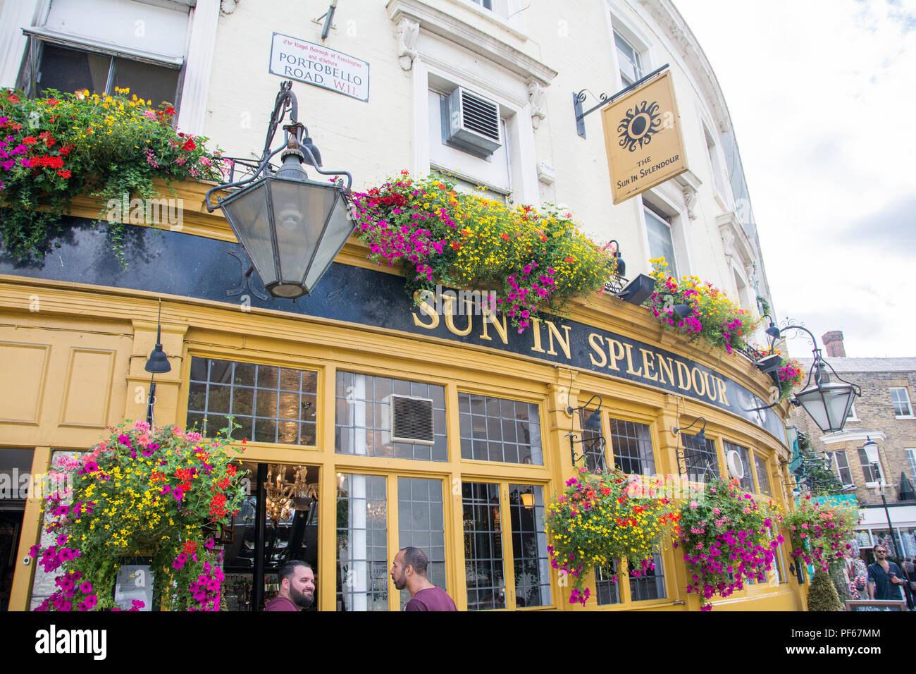Sun In Splendour public house on Portobello Road, London, W11, UK Stock ...