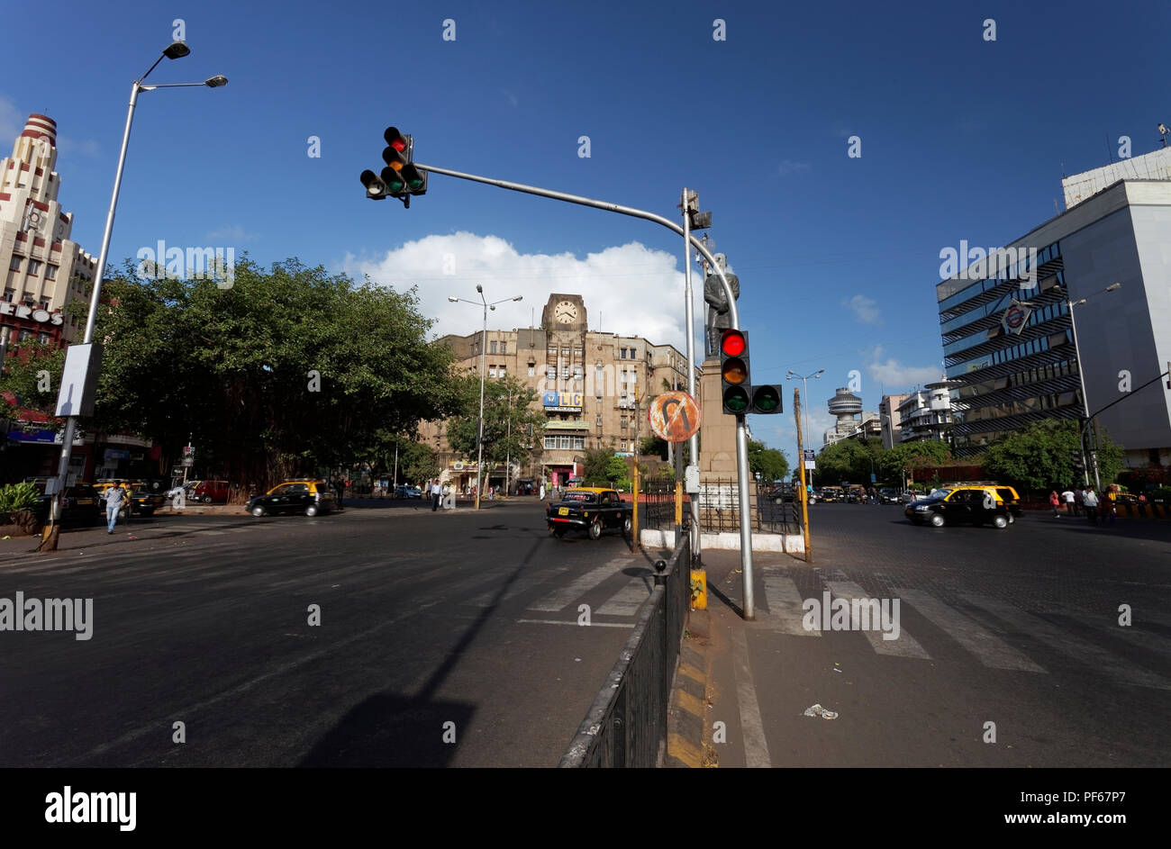 Churchgate station and surrounding landmark old buildings Mumbai, India ...