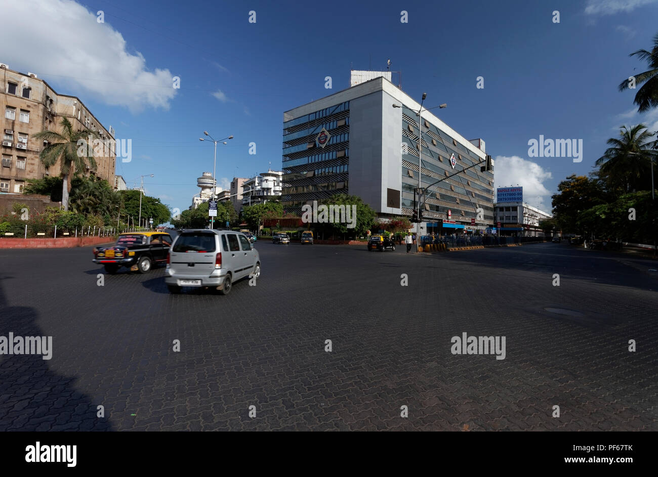 Churchgate station and surrounding landmark old buildings Mumbai, India ...