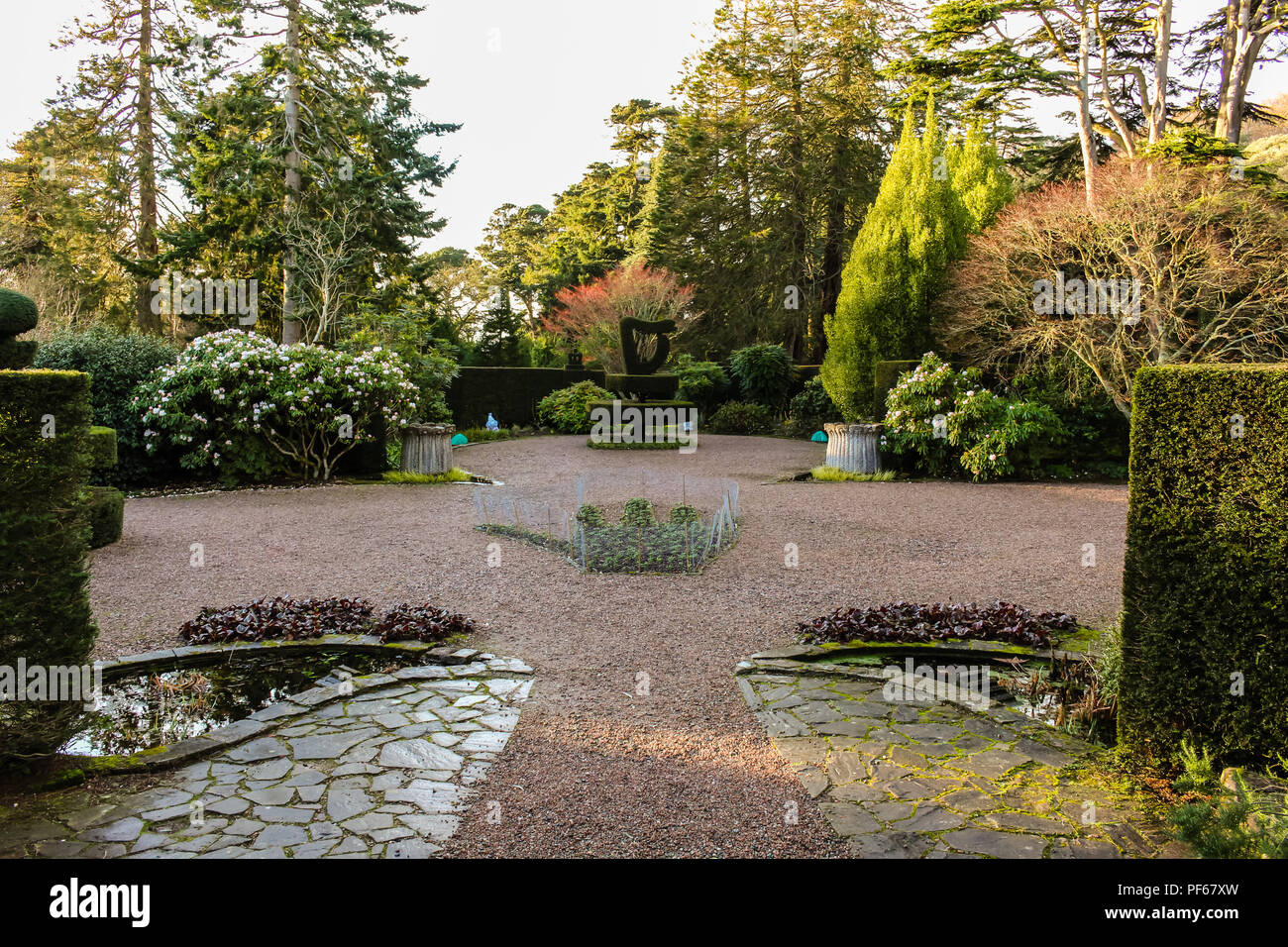 Gardens in grounds of Mount Stewart House near Newtownards, N.Ireland ...